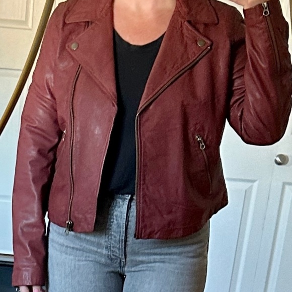 Madewell | Jackets & Coats | New Never Worn Madewell Washed Leather ...